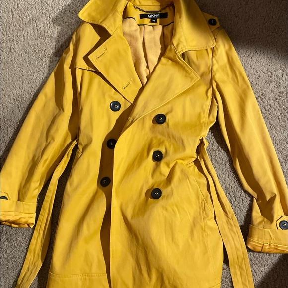 Dkny | Jackets & Coats | Dkny Yellow Trench Coat | Poshmark